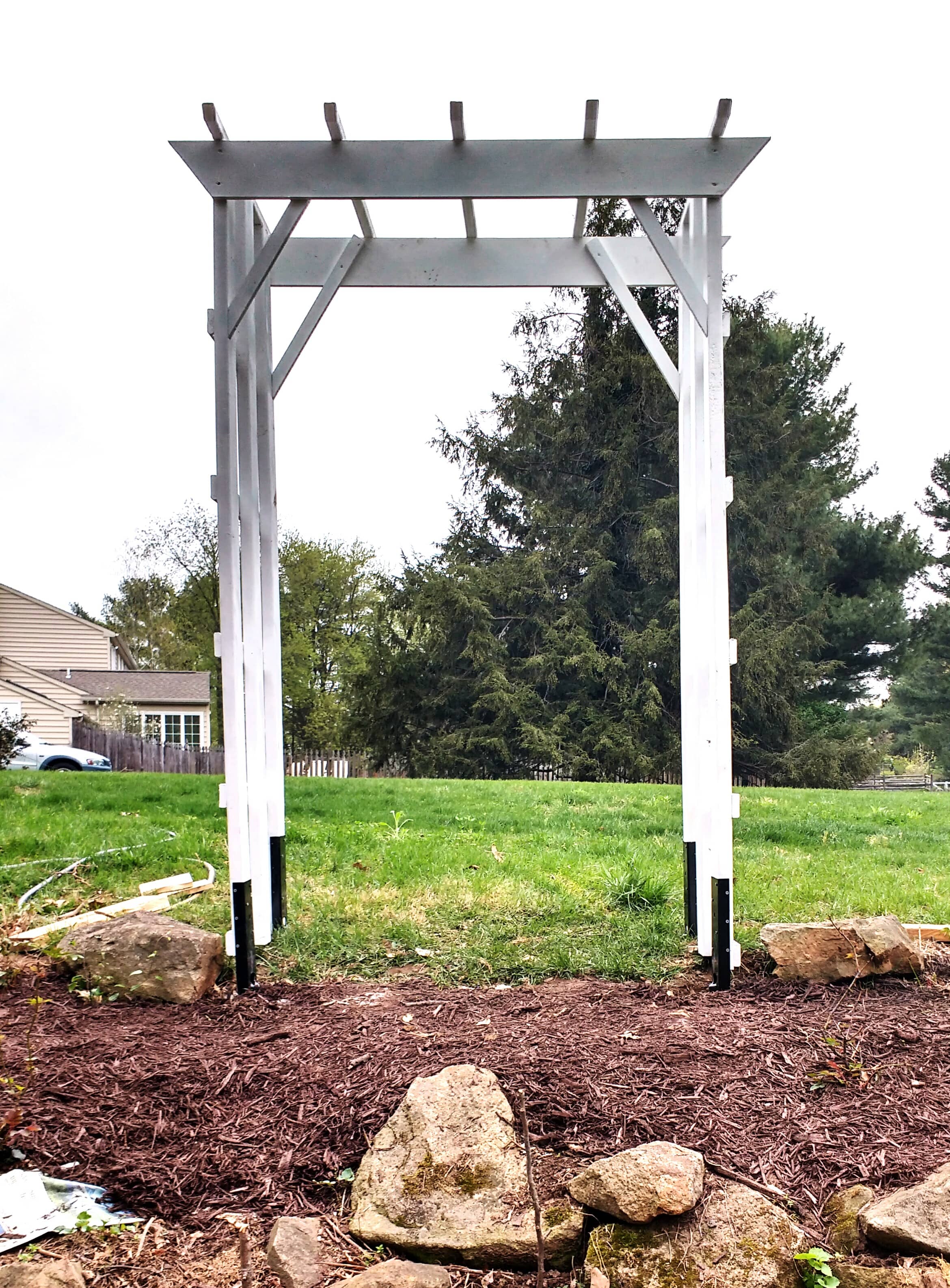 How To Anchor An Arbor In The Garden Install An Arbor Without Concrete