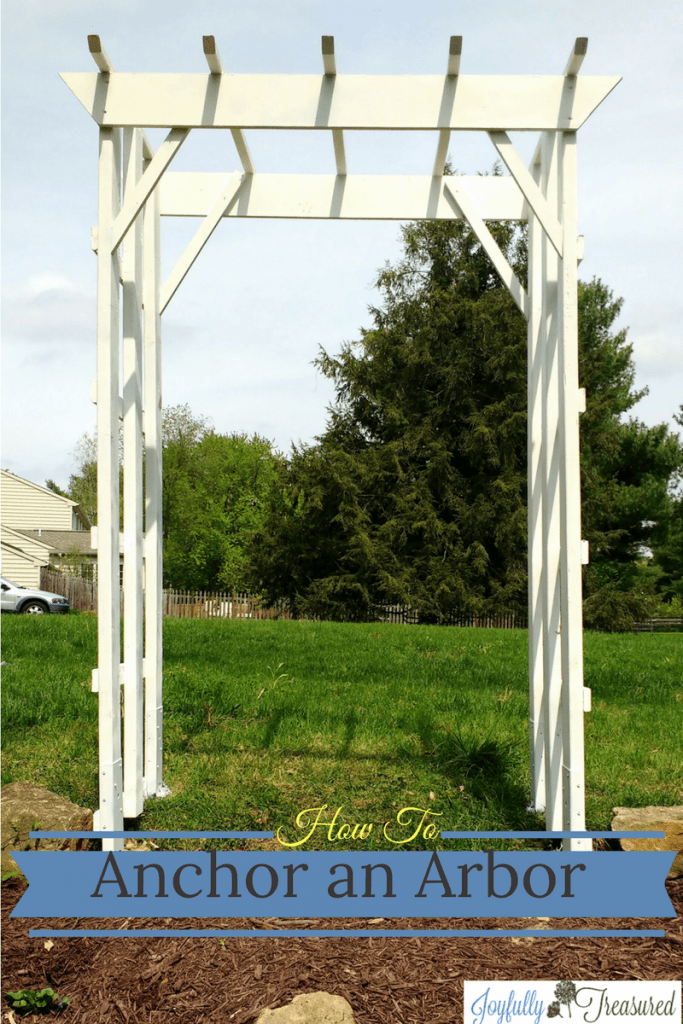How to Anchor an Arbor in the Garden, Install an Arbor without Concrete ...