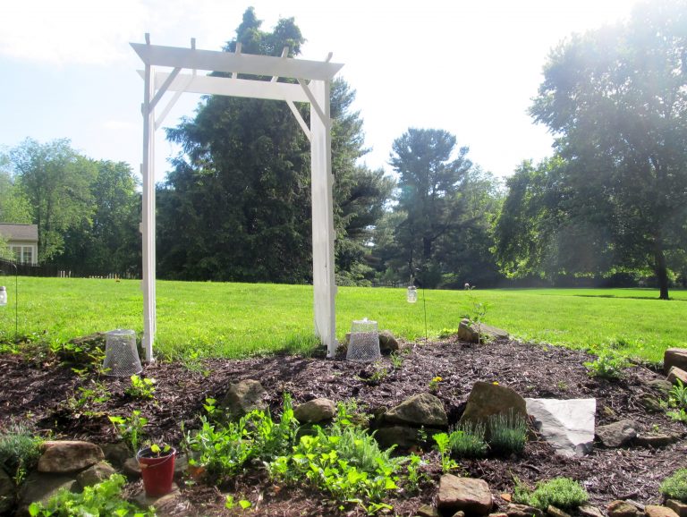 How to Anchor an Arbor in the Garden, Install an Arbor without Concrete ...