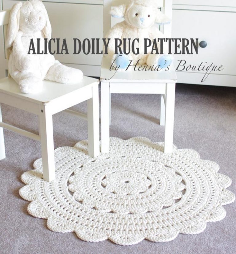 How to Crochet a Doily Rug with Clothesline, Easy Crochet Rug Pattern ...