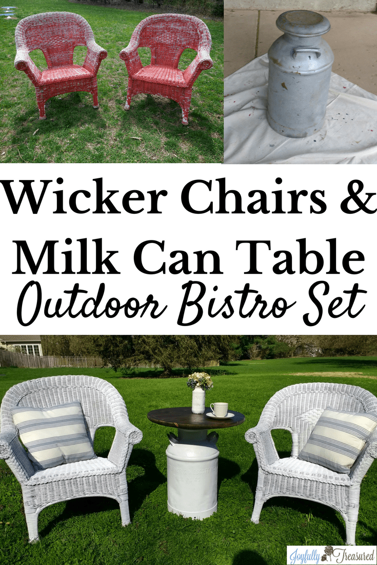 Painting Wicker Chairs and a Milk Can Table, How to Paint Wicker and a ...