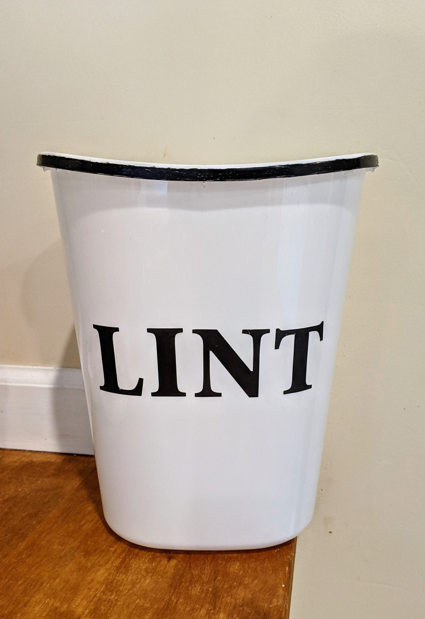 DIY Lint Bin, Easy Dollar Tree Farmhouse Decor Craft - Joyfully Treasured