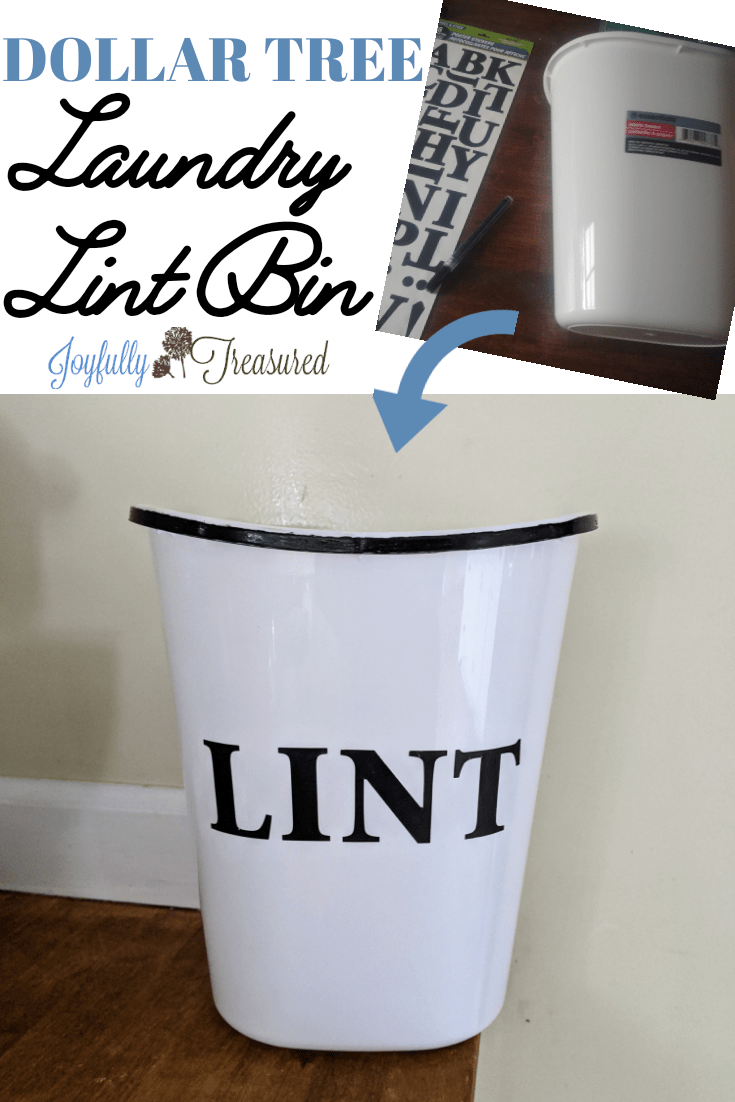 DIY Lint Bin, Easy Dollar Tree Farmhouse Decor Craft - Joyfully Treasured