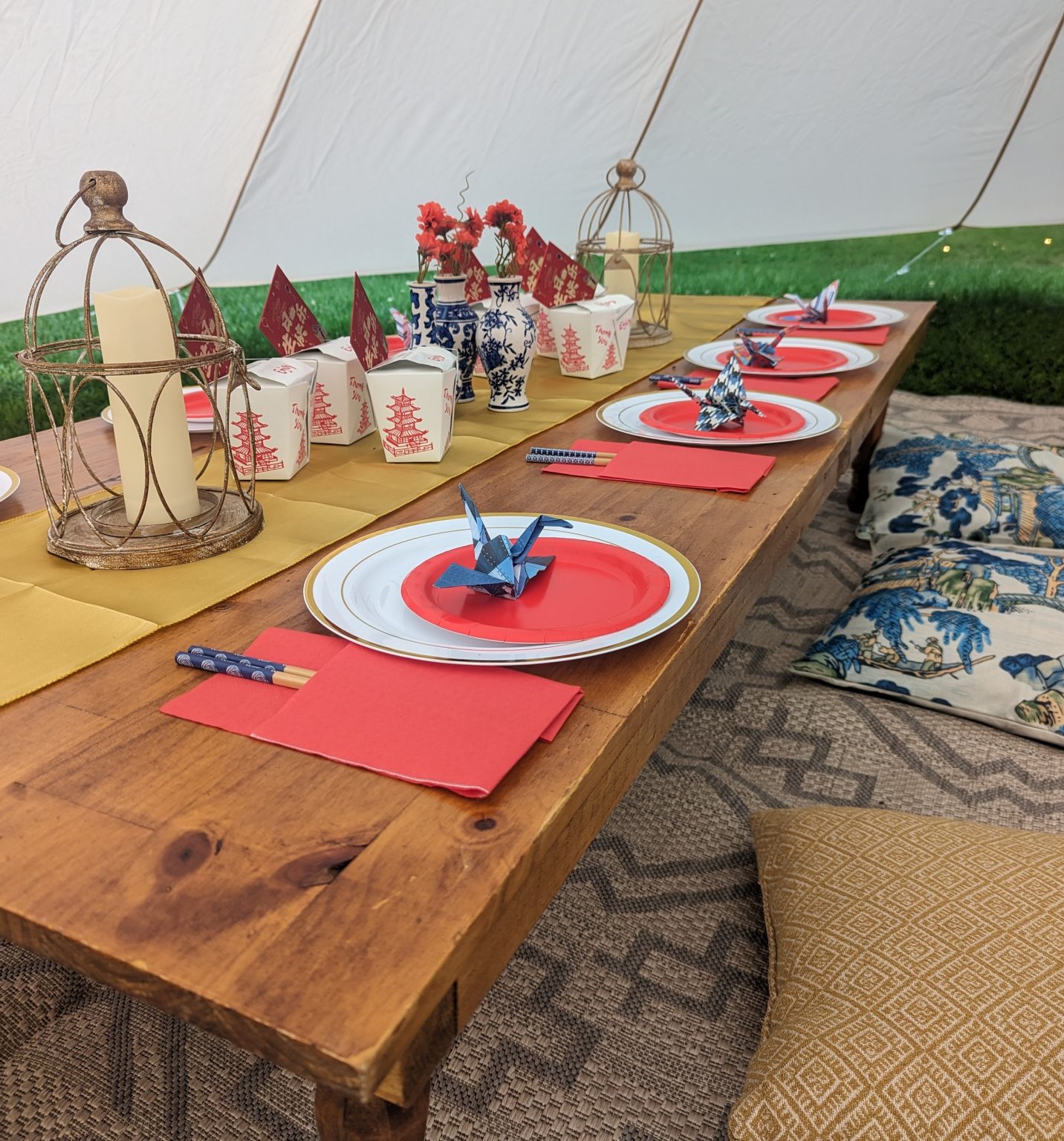 Chinese Birthday Party Picnic, Lunar New Year Inspired Tablescape ...